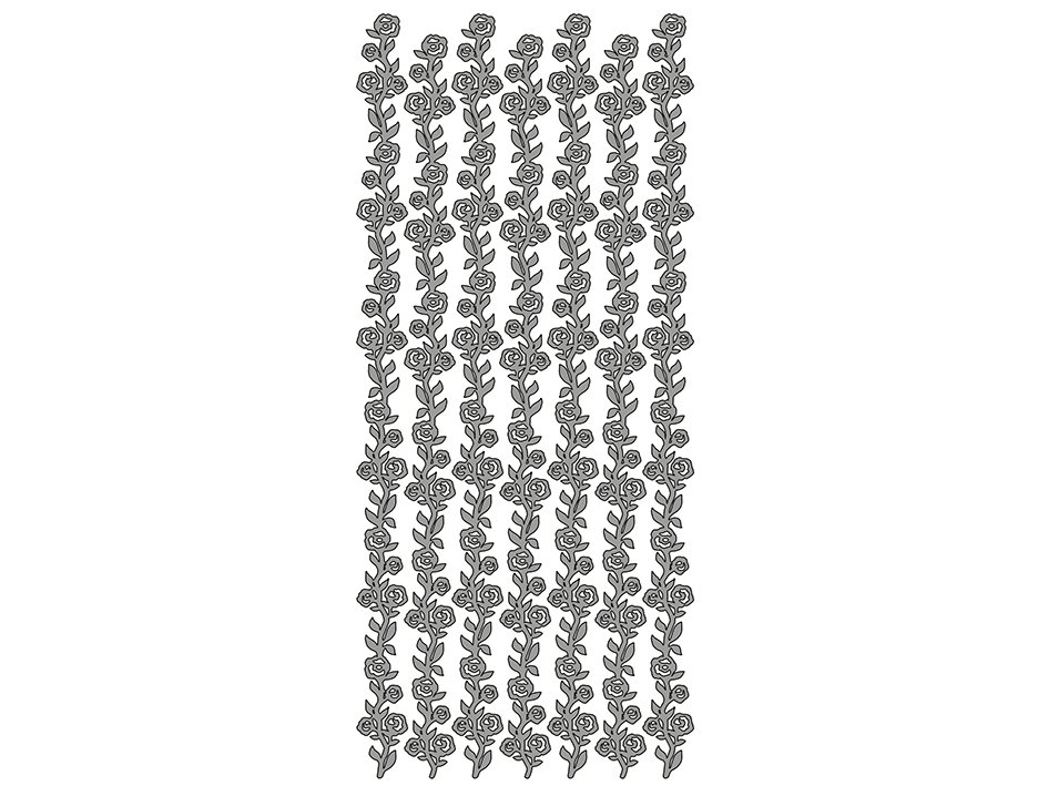Klistremerker Bord roser - Sølv - Tegne.no