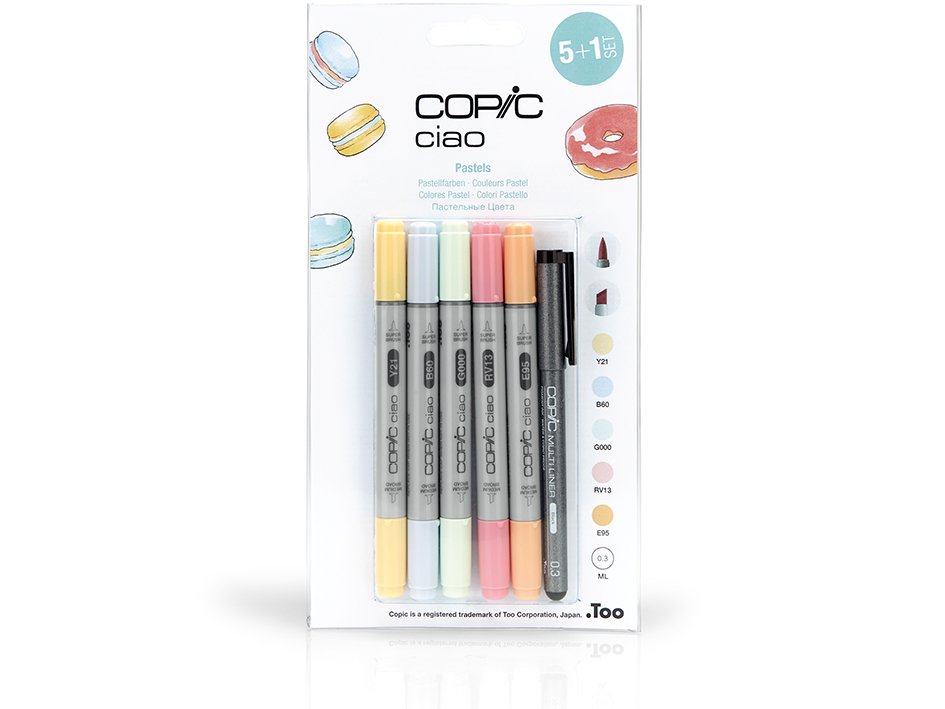 Copic Marker Ciao 5+1 Sett - Pastels - Tegne.no