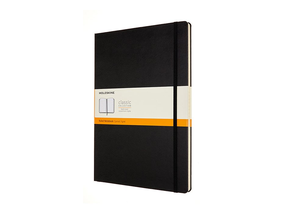 Moleskine Classic Notebook Hard A4 - Linjert Black - Tegne.no